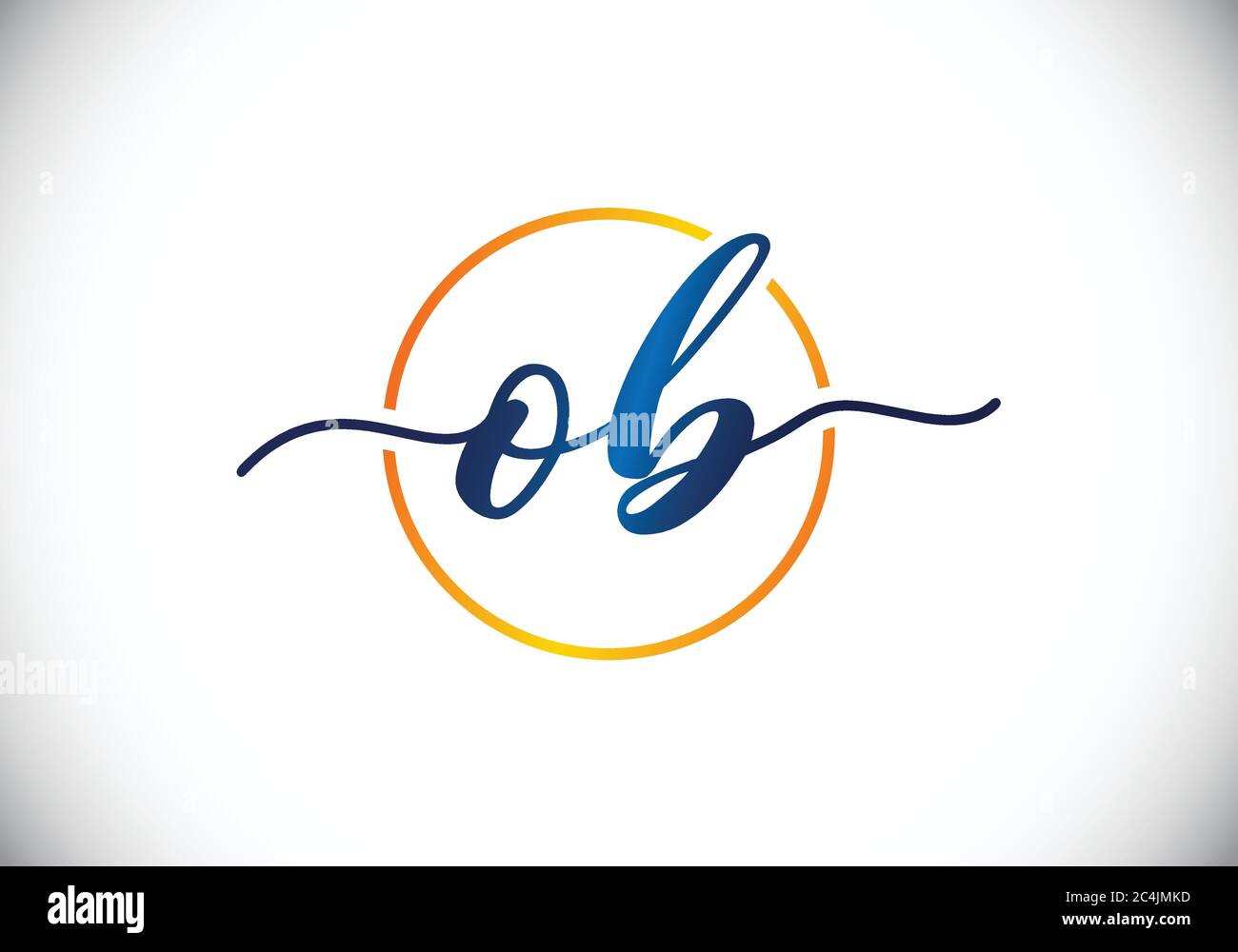 Initial Monogram Letter O B Logo Design Vector Template. O B Letter ...