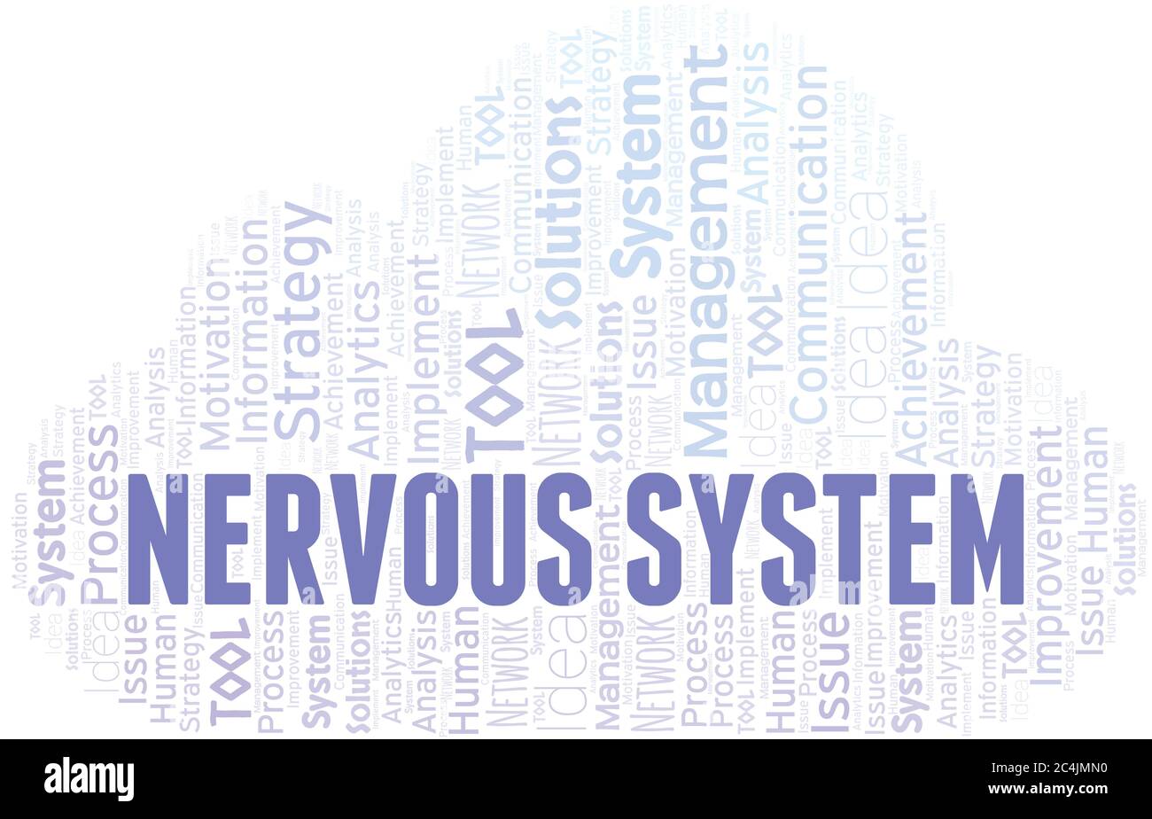 Nervous System typography vector word cloud. Wordcloud collage made ...