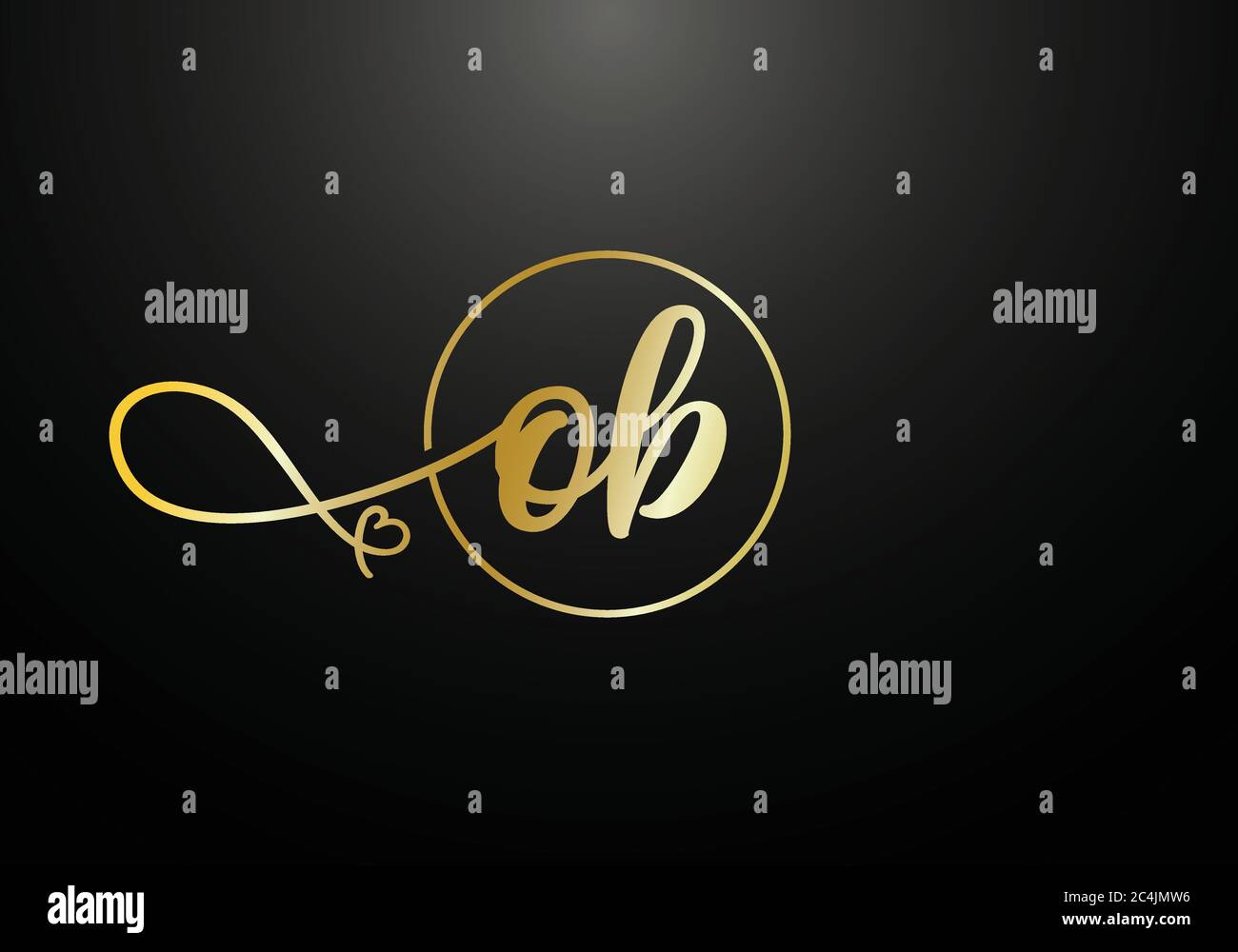 Initial Monogram Letter O B Logo Design Vector Template. O B Letter ...