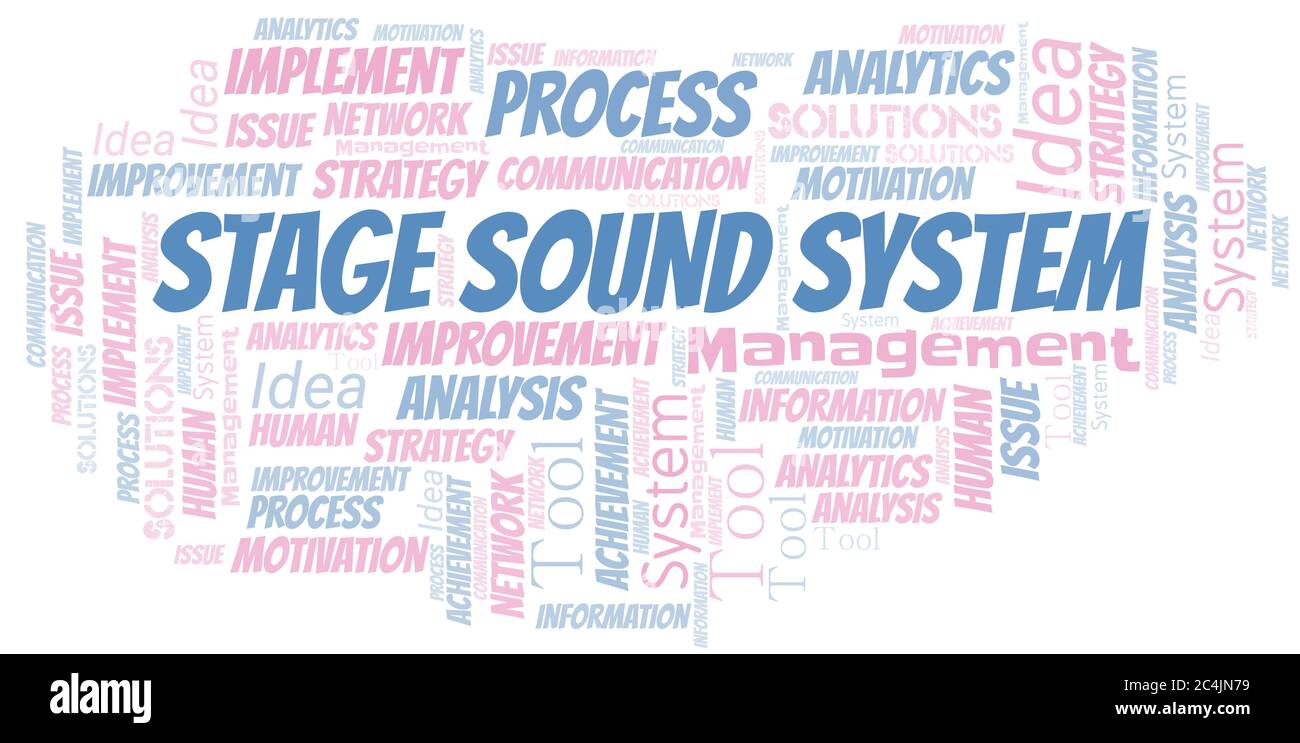 Stage Sound System typography vector word cloud. Wordcloud collage made ...