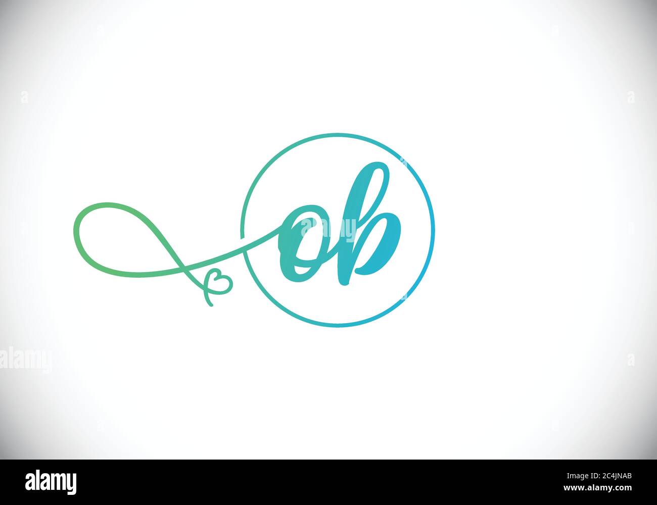 Initial Monogram Letter O B Logo Design Vector Template. O B Letter ...
