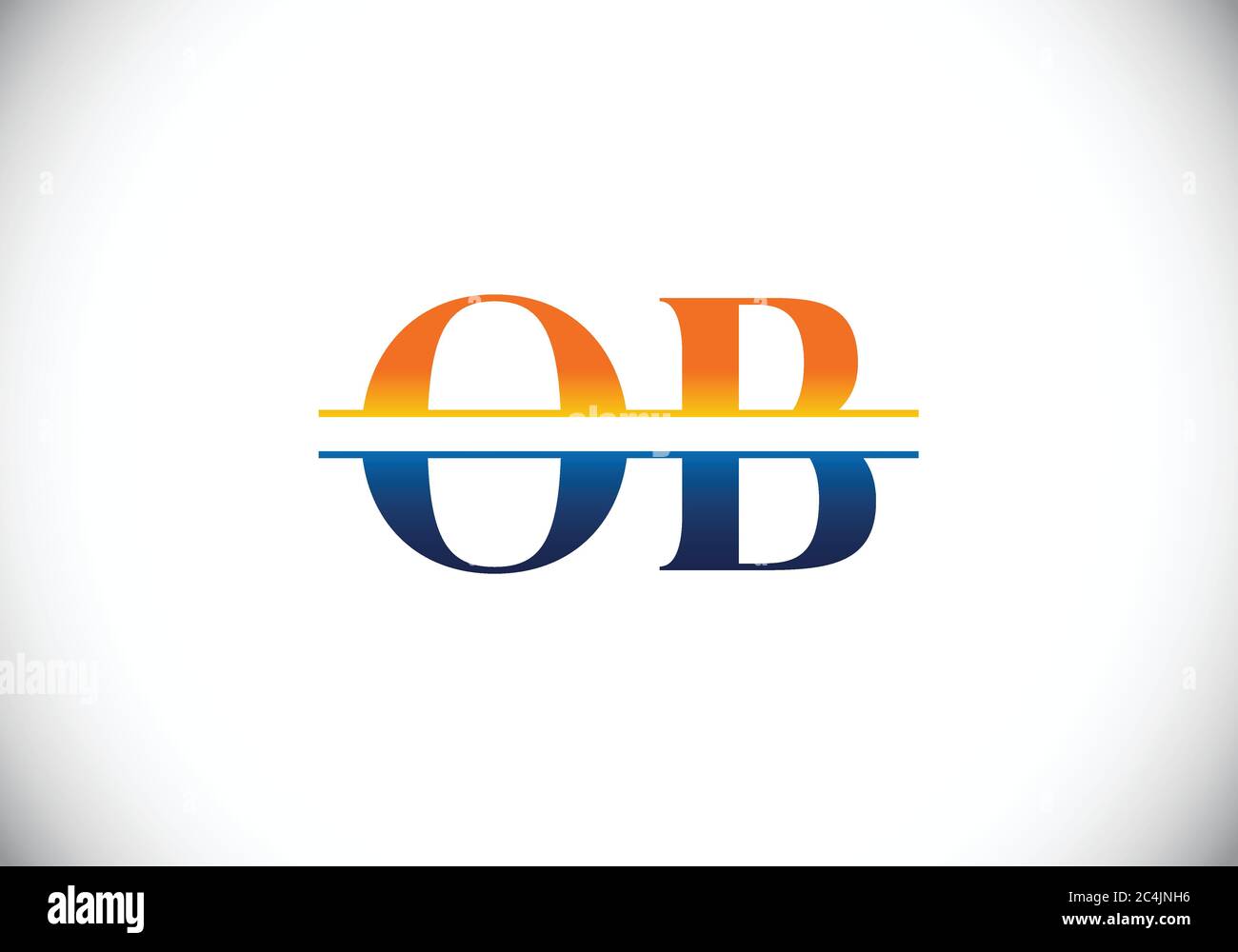 Initial Monogram Letter O B Logo Design Vector Template. O B Letter ...