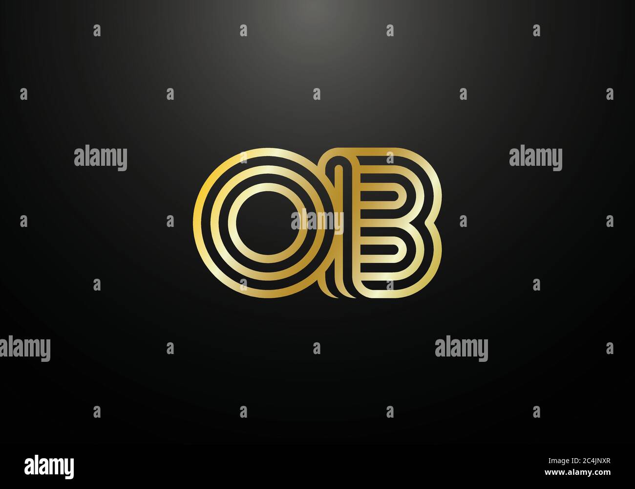 Initial Monogram Letter O B Logo Design Vector Template. O B Letter ...