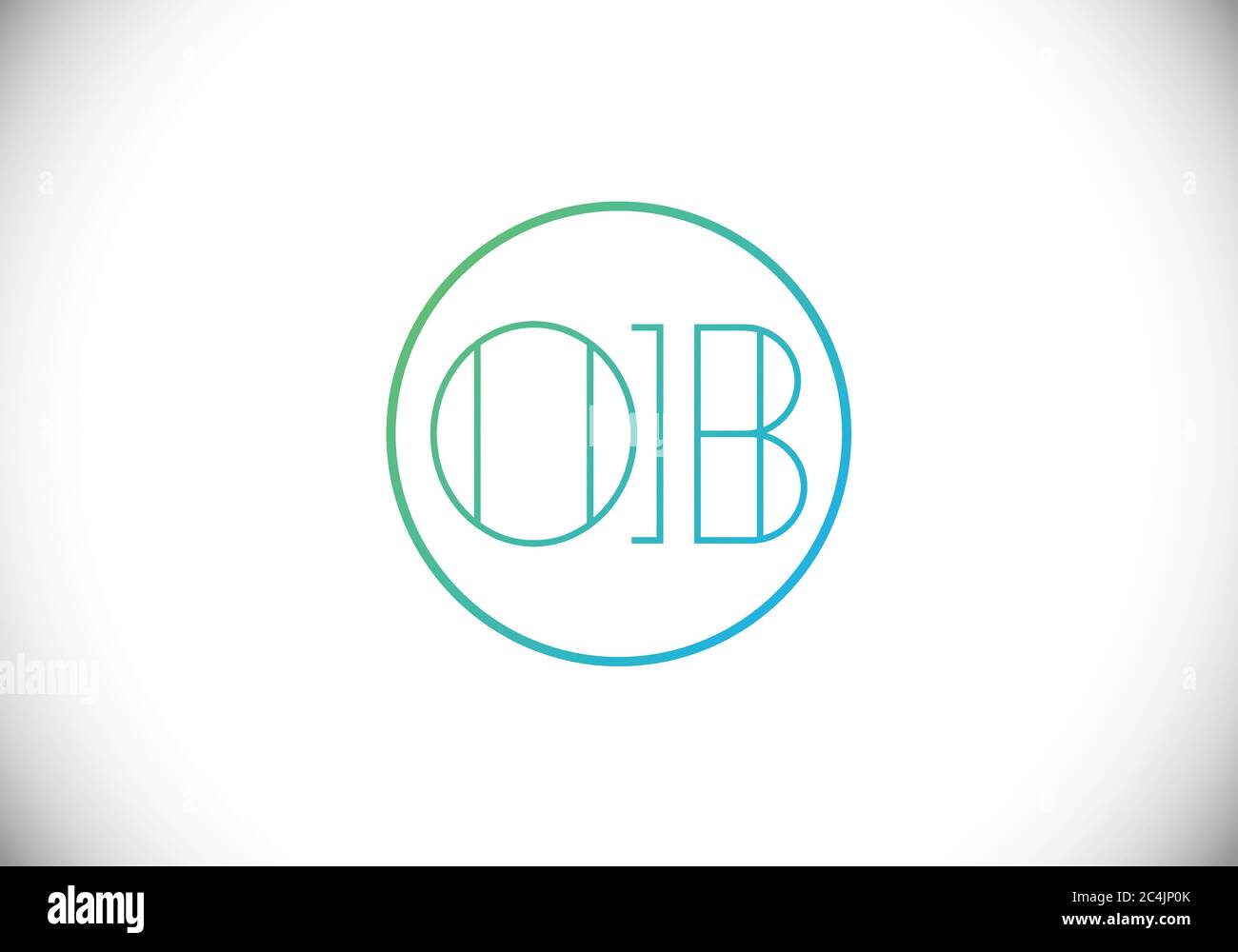 Initial Monogram Letter O B Logo Design Vector Template. O B Letter ...