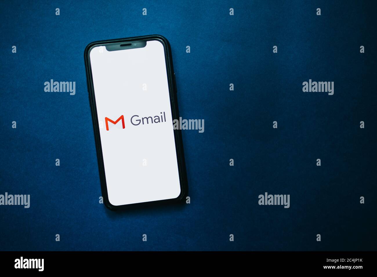 iPhone with Gmail app logo on the screen Stock Photo - Alamy