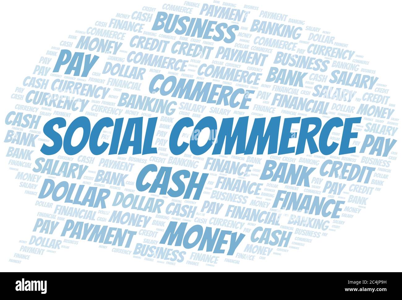Social Commerce typography vector word cloud. Wordcloud collage made ...
