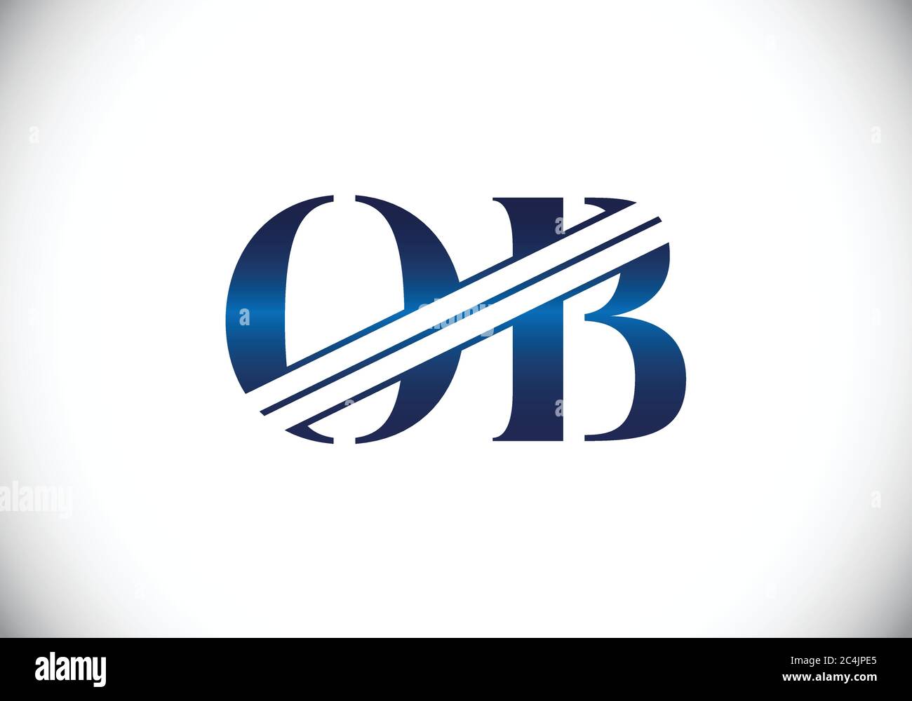 Initial Monogram Letter O B Logo Design Vector Template. O B Letter ...