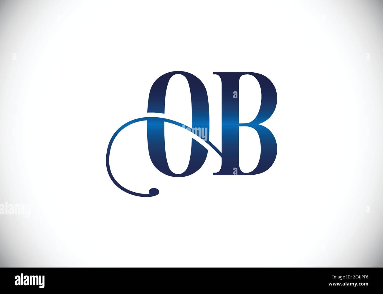 Initial Monogram Letter O B Logo Design Vector Template. O B Letter ...