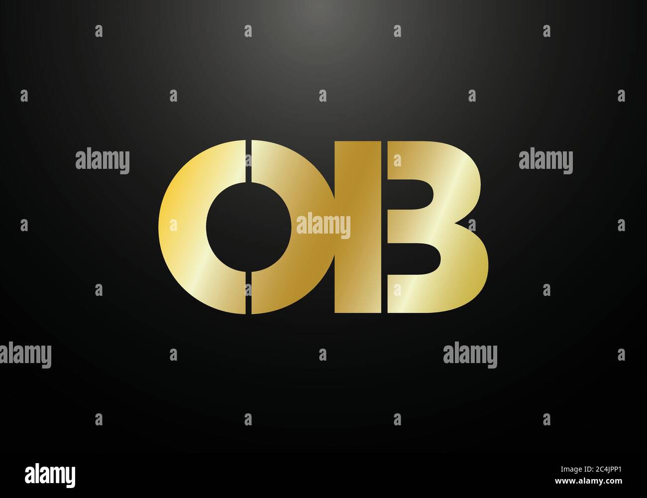 Initial Monogram Letter O B Logo Design Vector Template. O B Letter ...