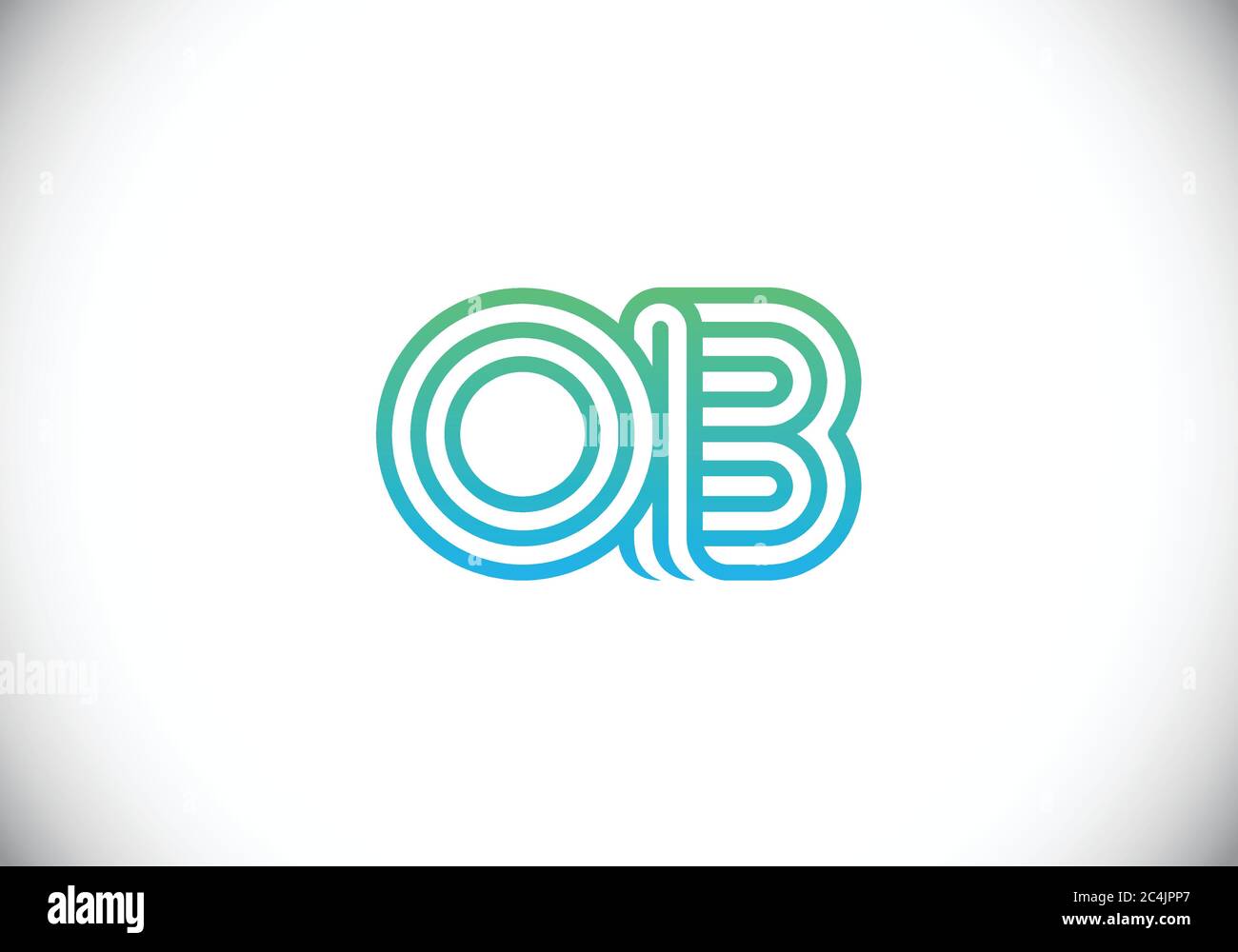 Initial Monogram Letter O B Logo Design Vector Template. O B Letter ...