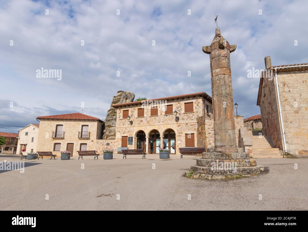Hacinas village in Burgos province, Spain Stock Photo - Alamy