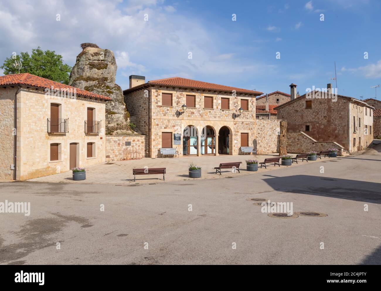 Hacinas village in Burgos province, Spain Stock Photo - Alamy
