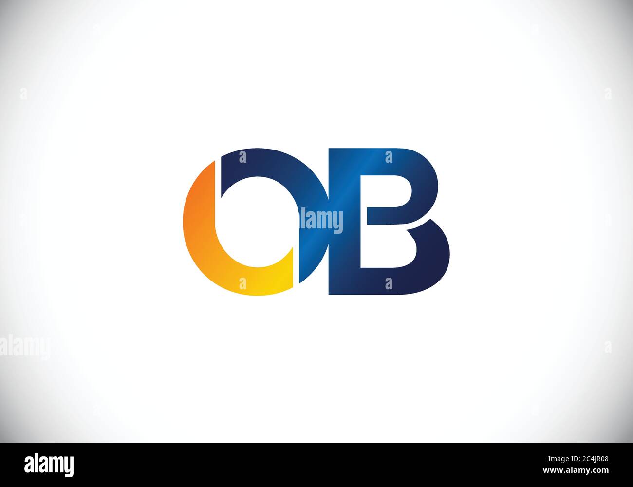 Initial Monogram Letter O B Logo Design Vector Template. O B Letter ...