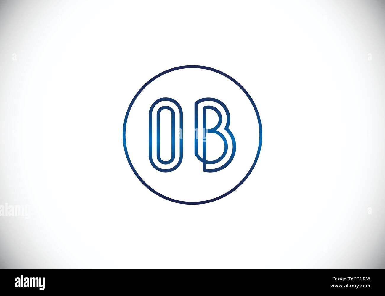 Initial Monogram Letter O B Logo Design Vector Template. O B Letter ...