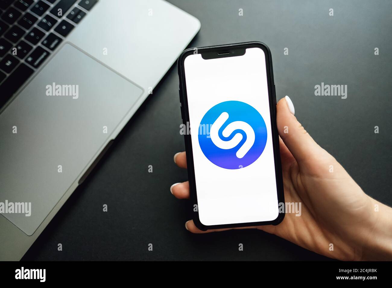 Screen shot of Shazam app logo Stock Photo - Alamy