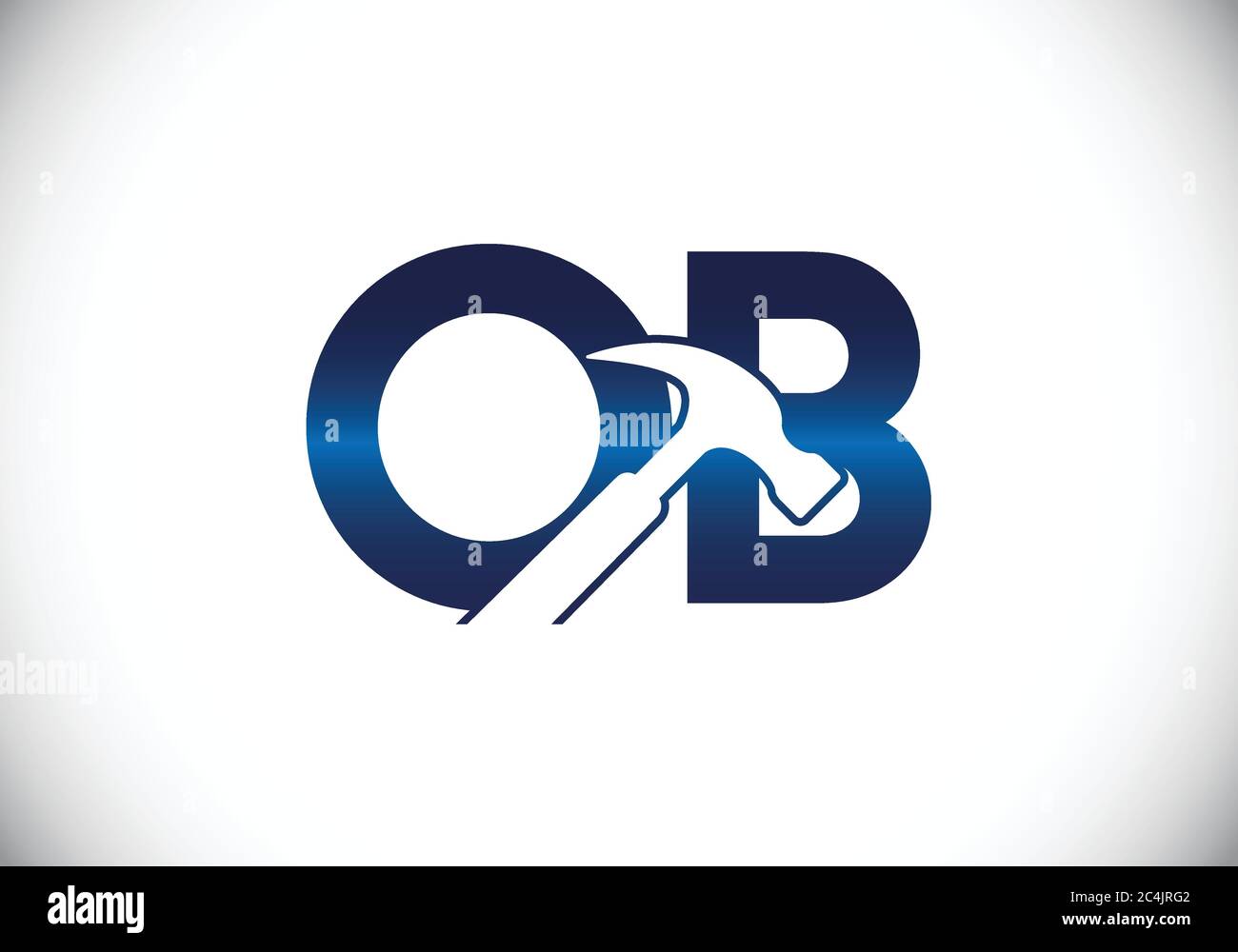Initial Monogram Letter O B Logo Design Vector Template. O B Letter ...