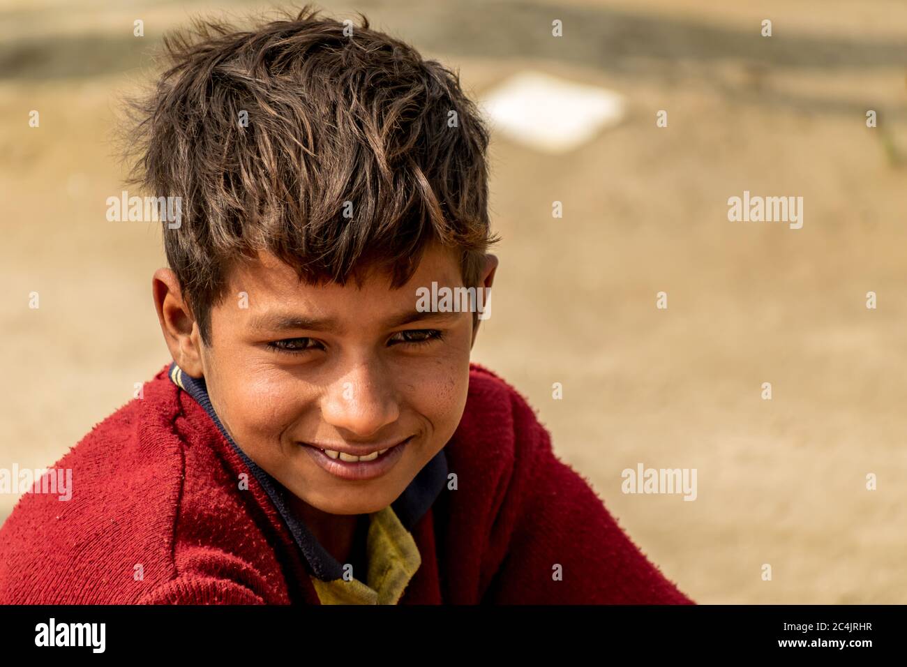 Indian village boy laughing hi-res stock photography and images - Alamy