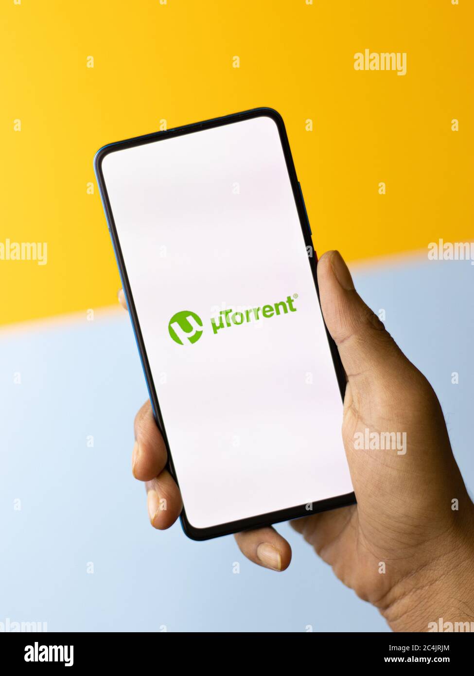 Assam, india - June 25, 2020 : utorrent a torrent downloader Stock ...