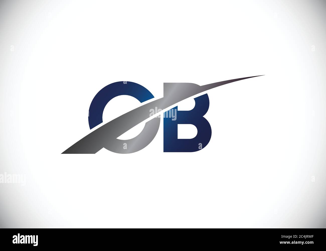 Initial Monogram Letter O B Logo Design Vector Template. O B Letter ...