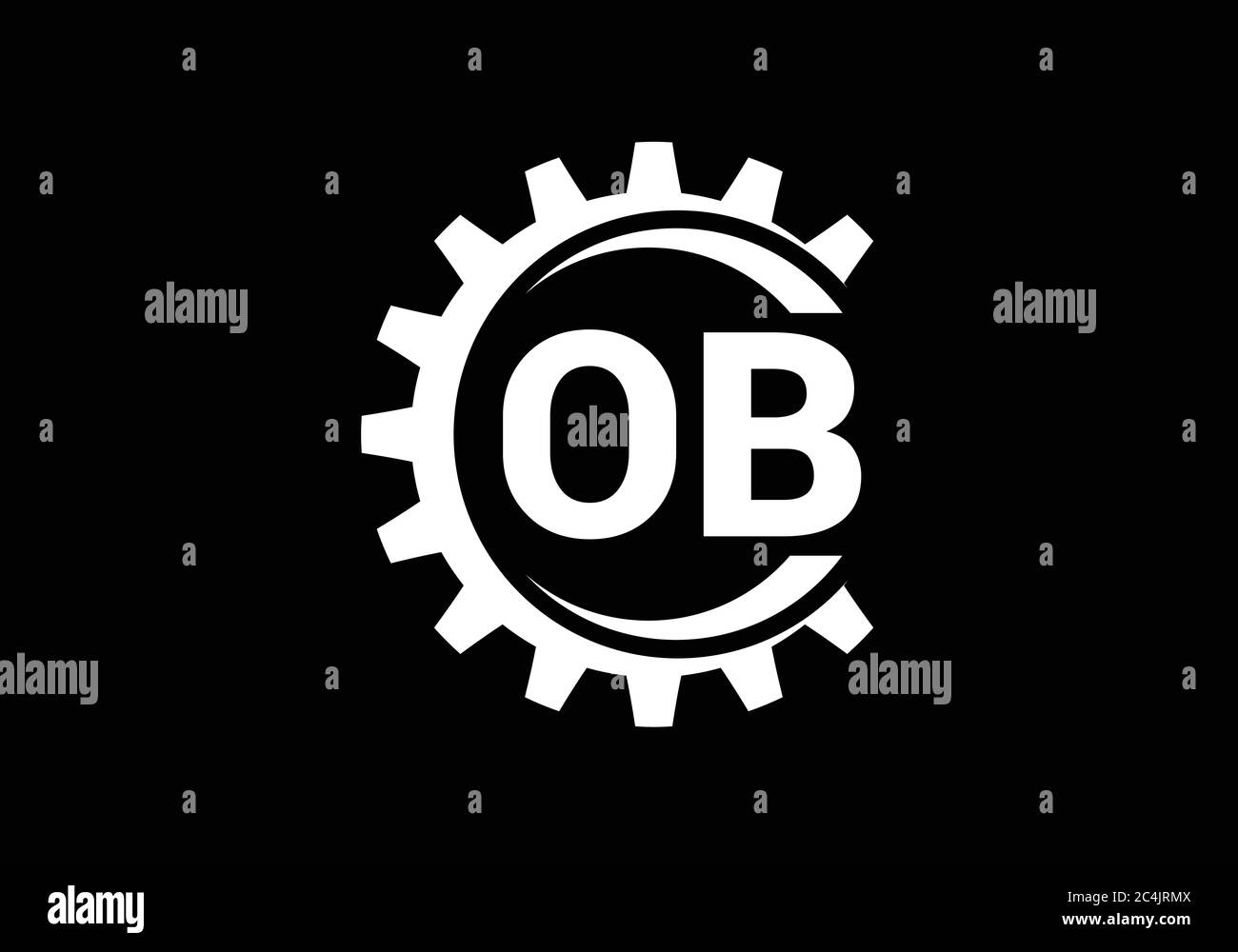 Initial Monogram Letter O B Logo Design Vector Template. O B Letter ...