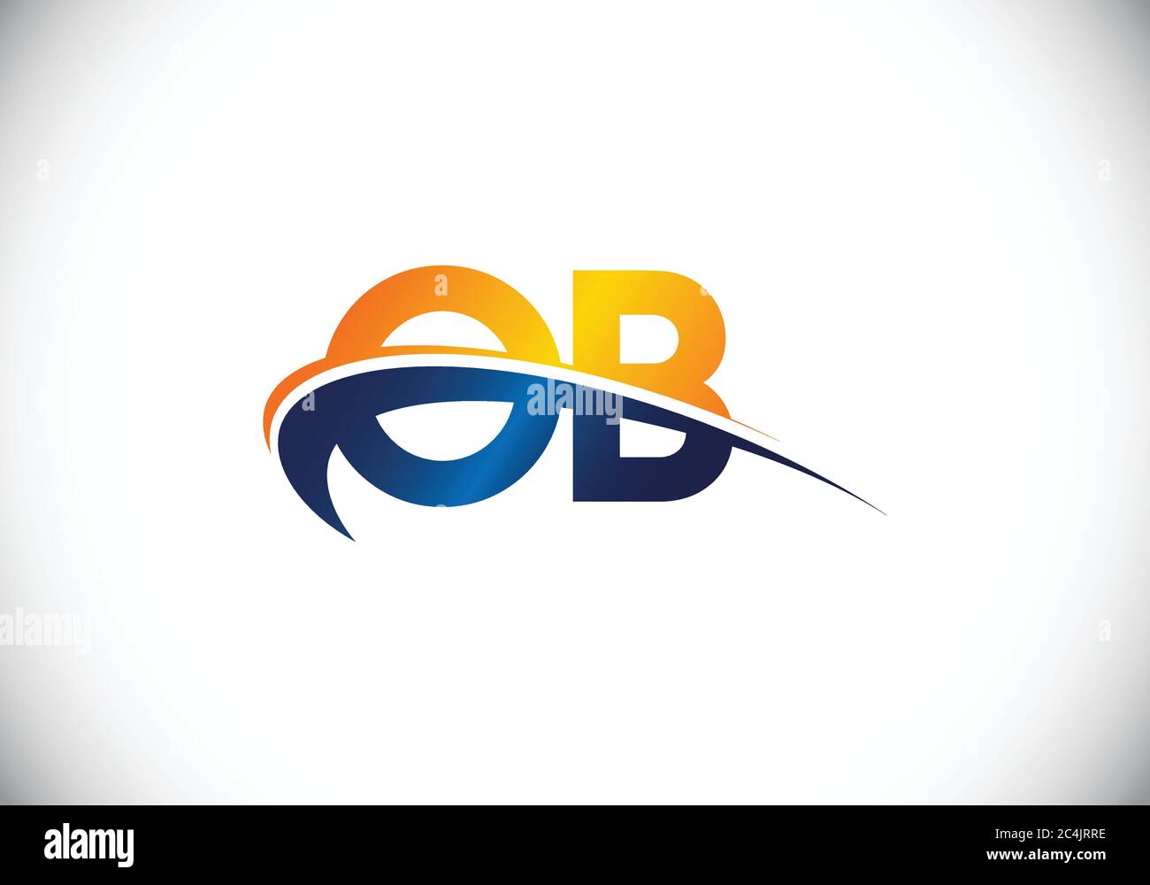 Initial Monogram Letter O B Logo Design Vector Template. O B Letter ...