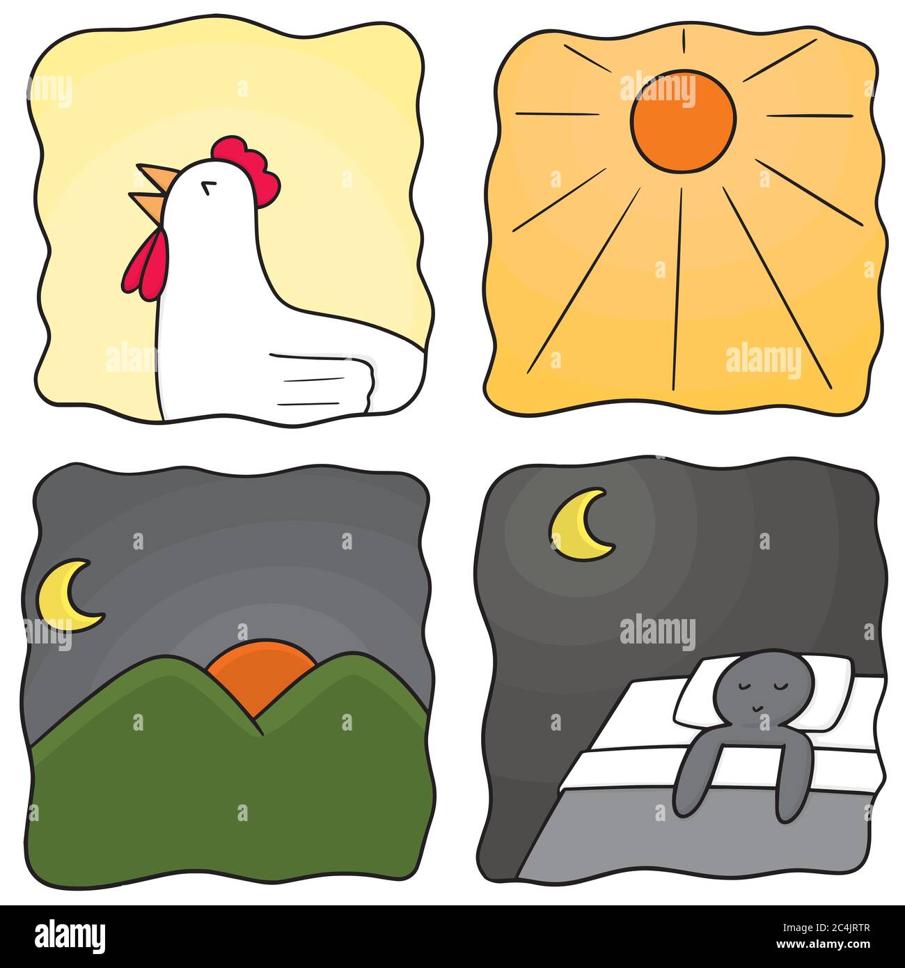 vector set of time of the day Stock Vector Image & Art - Alamy
