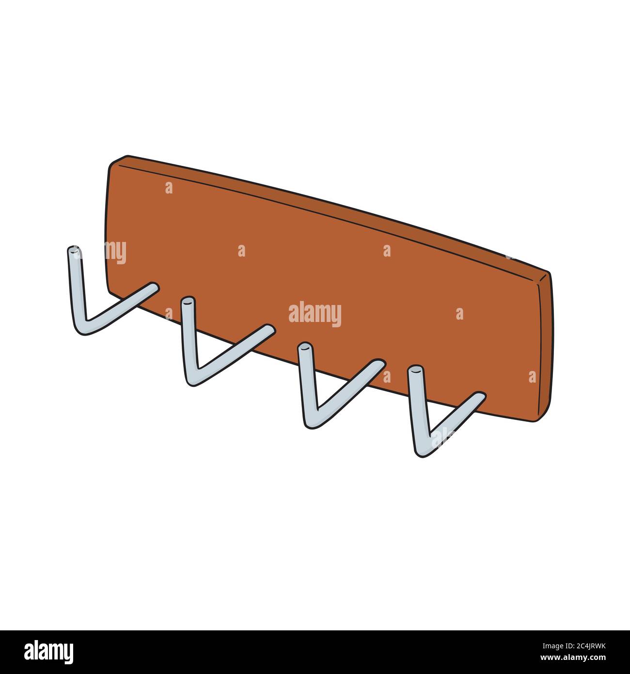 Classic hook rack Stock Vector Images - Alamy