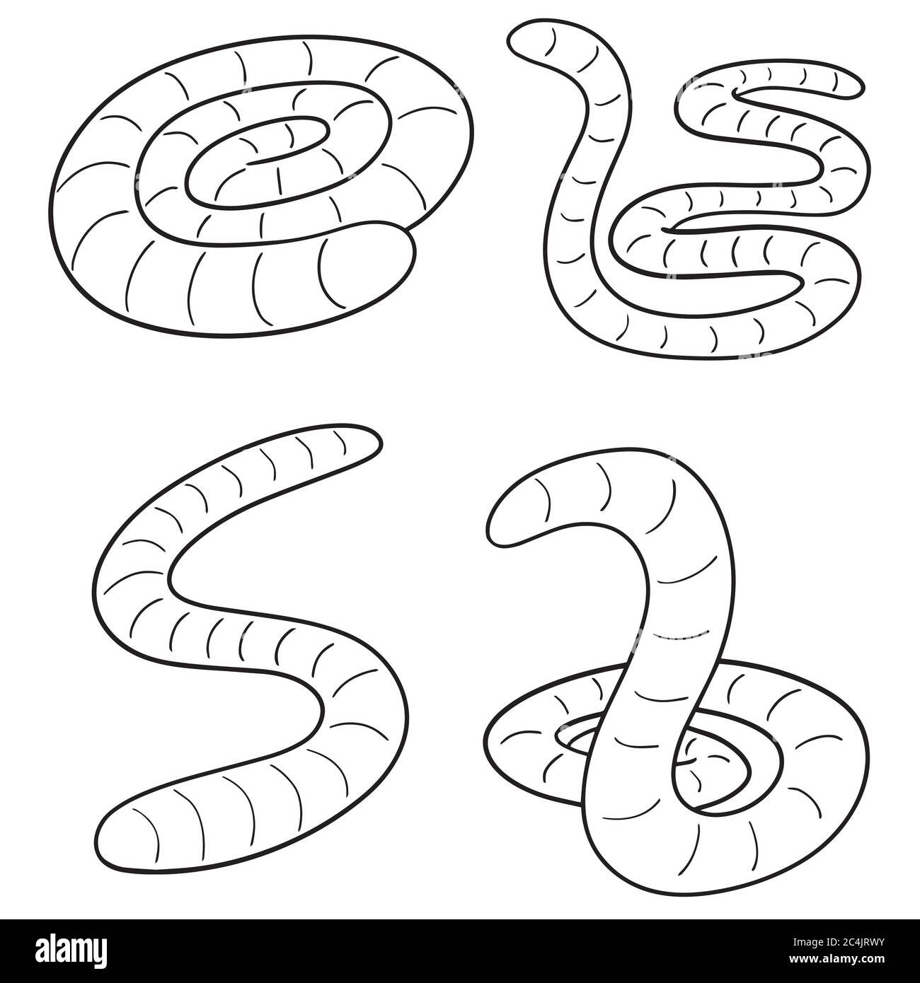vector set of worm Stock Vector Image & Art - Alamy