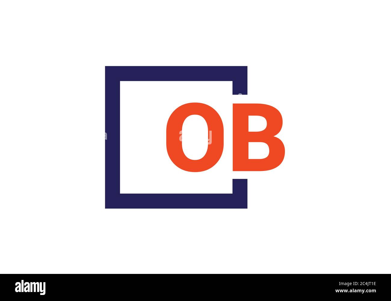 Initial Monogram Letter O B Logo Design Vector Template. O B Letter ...