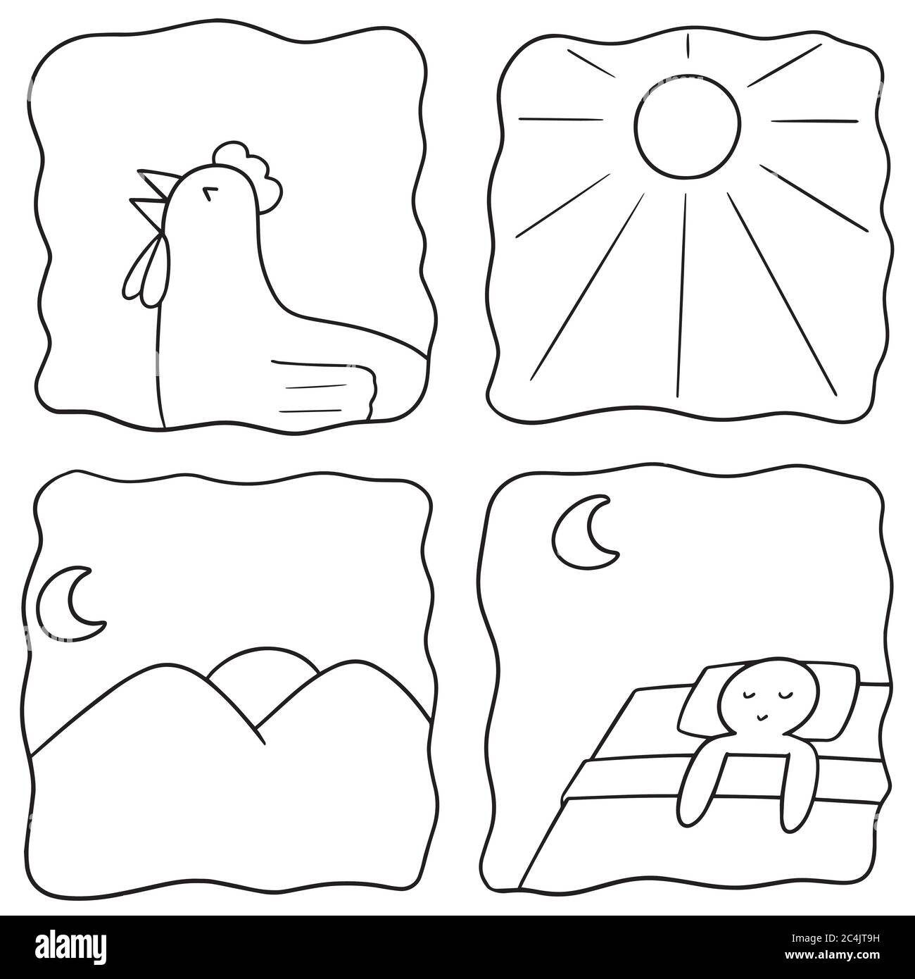 Cartoon noon Black and White Stock Photos & Images - Alamy