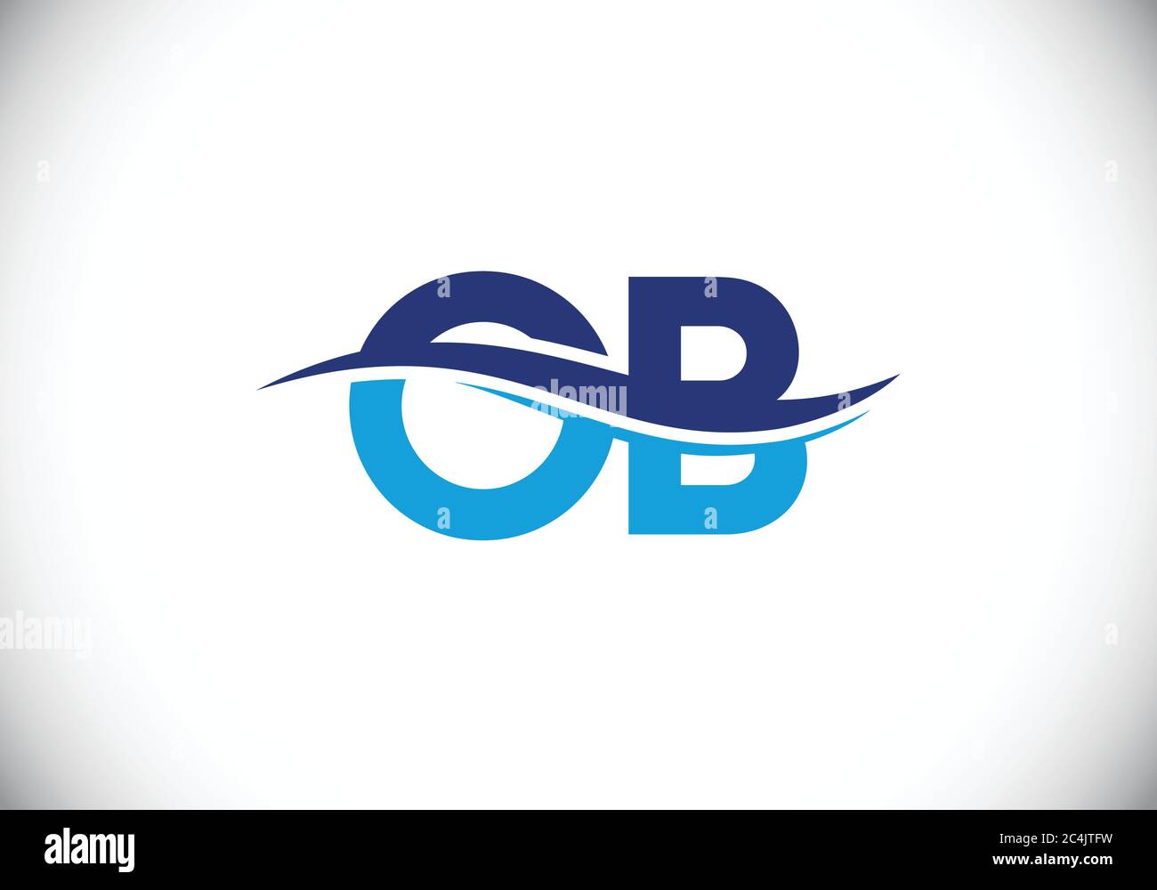 Initial Monogram Letter O B Logo Design Vector Template. O B Letter ...