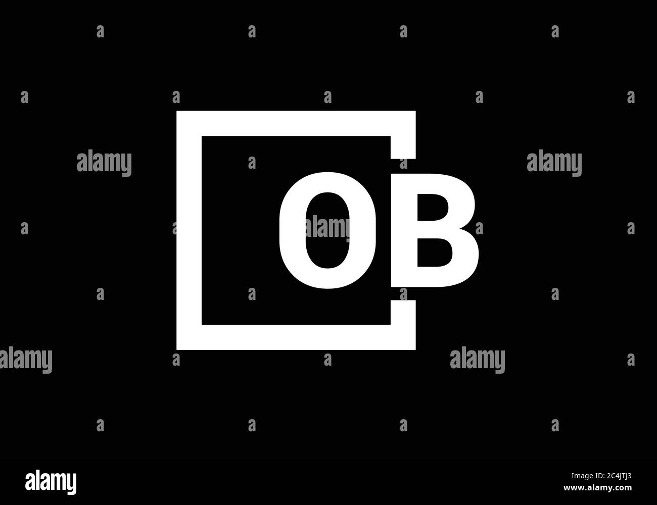 Initial Monogram Letter O B Logo Design Vector Template. O B Letter ...