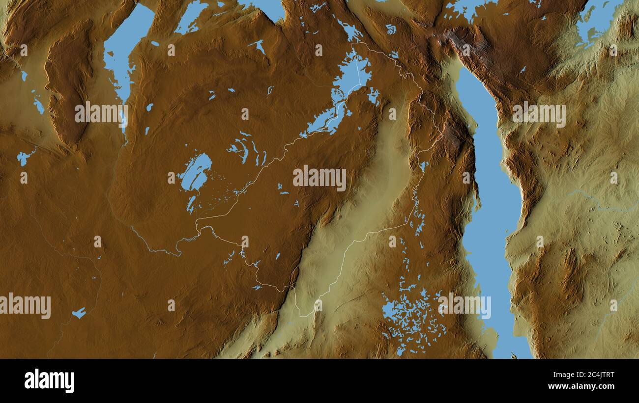Zambia relief map border hi-res stock photography and images - Alamy