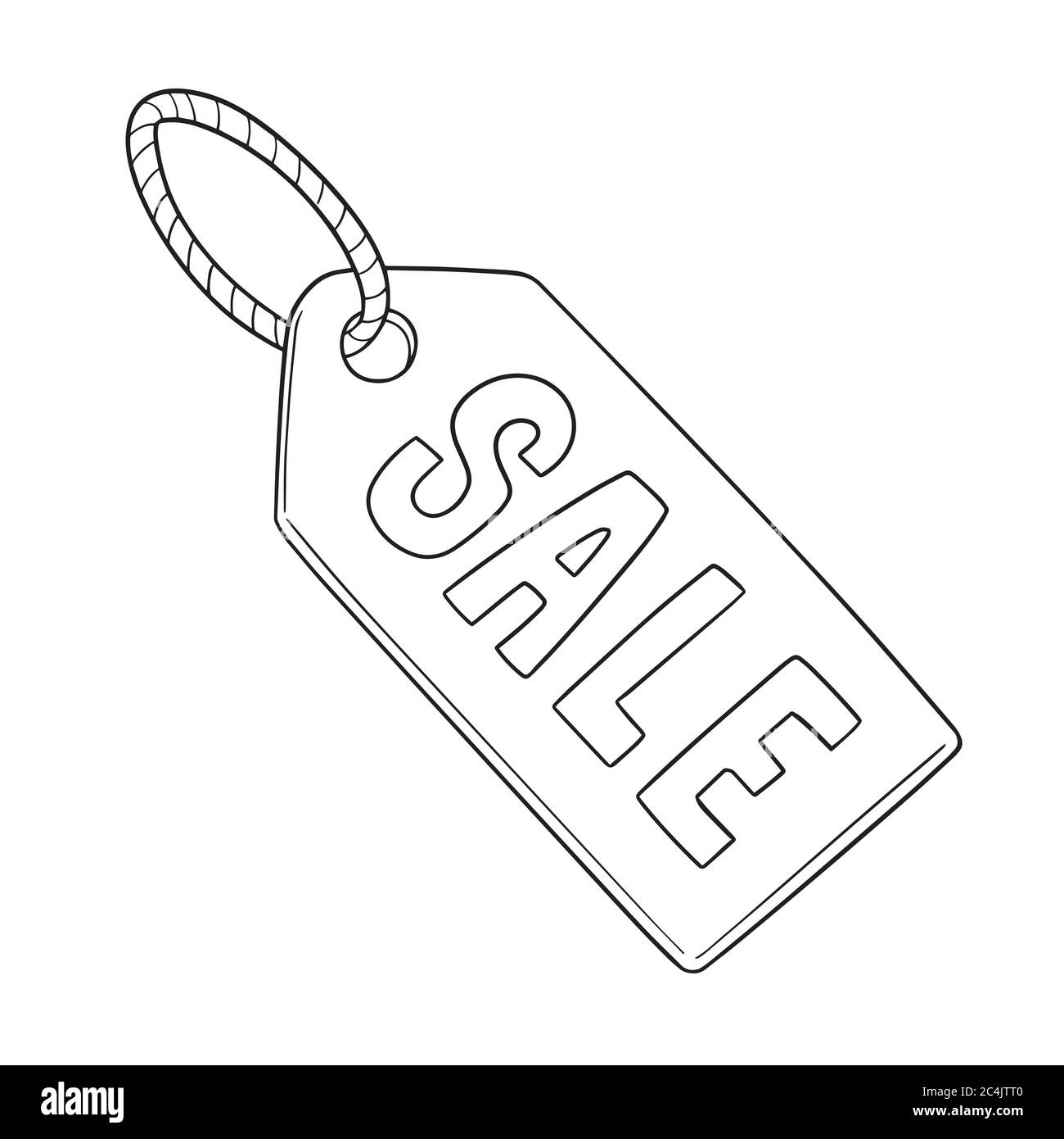 Sale tag icon cartoon Black and White Stock Photos & Images - Alamy