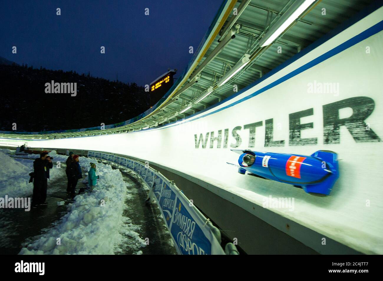 Whistler, BC, Canada: Bobsleigh competing at the Whistler Sliding ...
