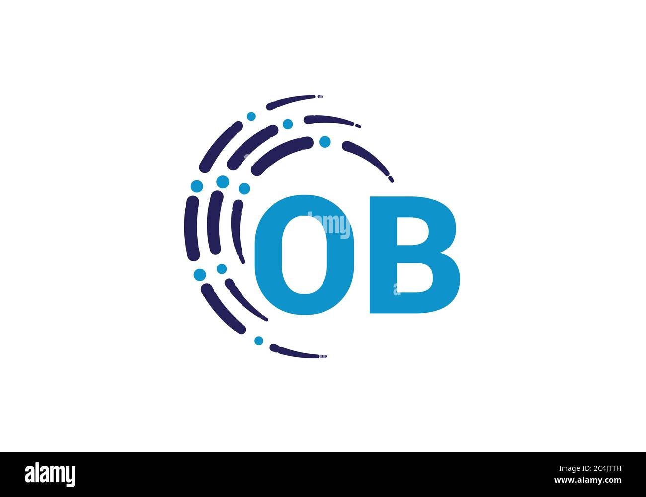 Initial Monogram Letter O B Logo Design Vector Template. O B Letter ...