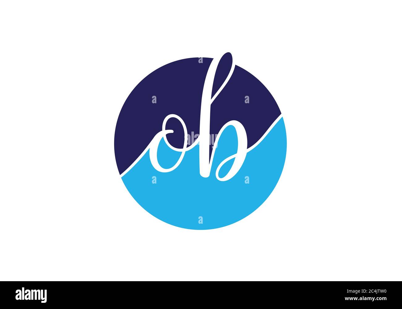 Initial Monogram Letter O B Logo Design Vector Template. O B Letter ...