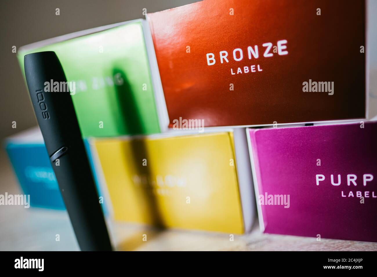 Heating tobacco system IQOS with heets sticks Stock Photo - Alamy