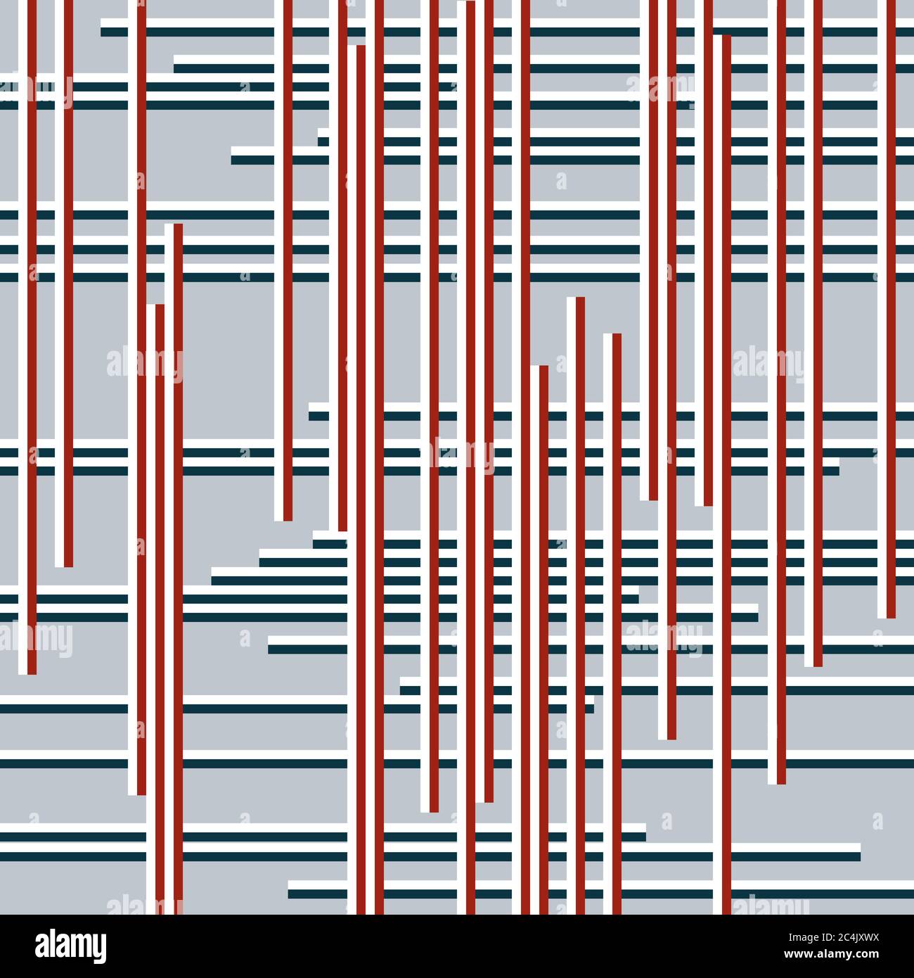 Seamless pattern with horizontal and vertical colored segments Stock ...
