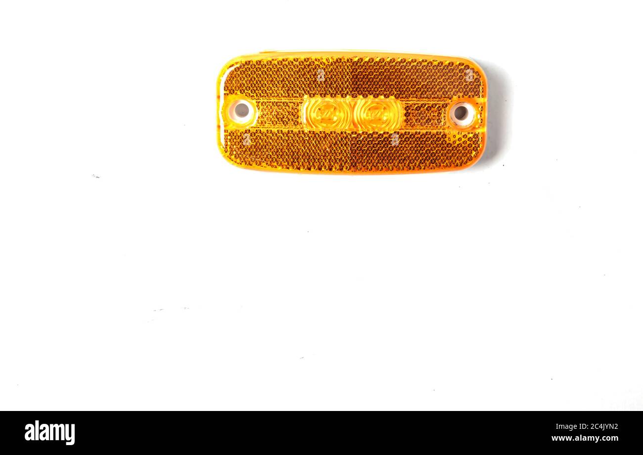 Truck rear LED side light isolated white background Stock Photo - Alamy