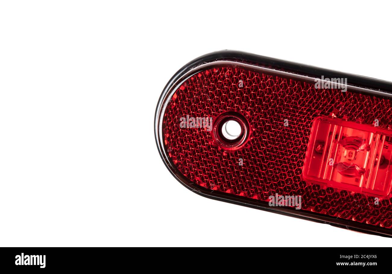 Truck rear LED side light isolated white background Stock Photo - Alamy