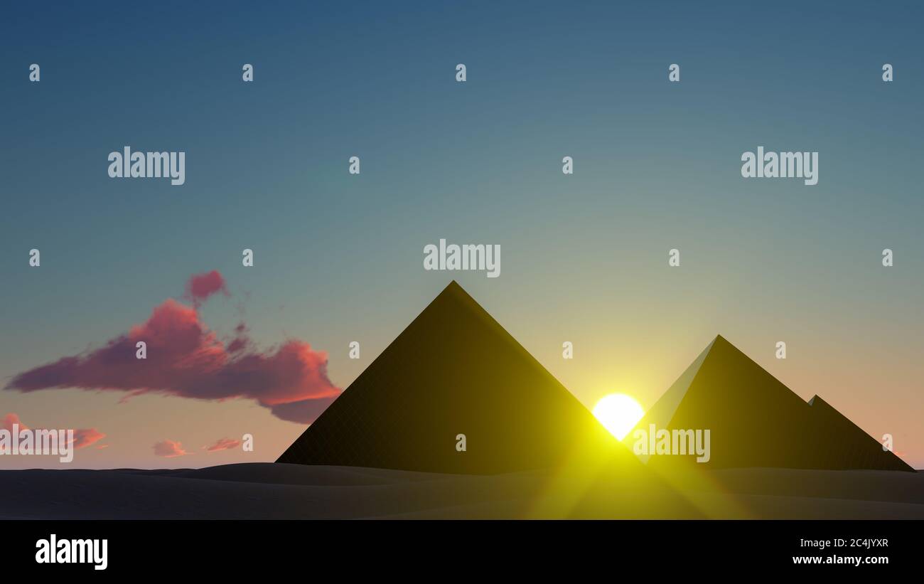 Pyramidal Solar Panels in the Desert with Palm Trees Stock Photo - Alamy