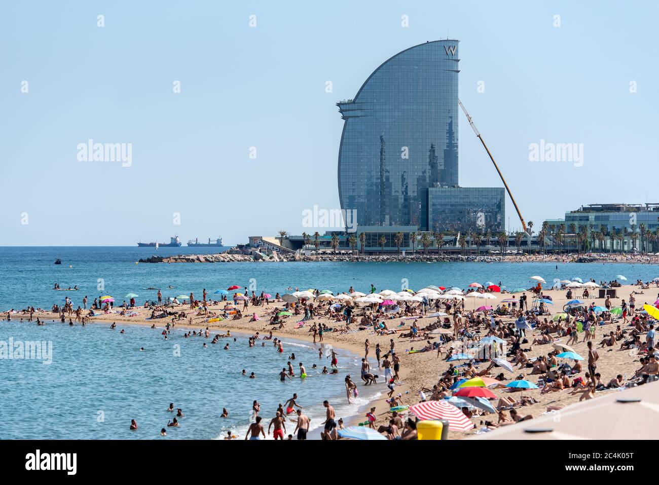 Crowded Beach Barcelona High Resolution Stock Photography and Images ...