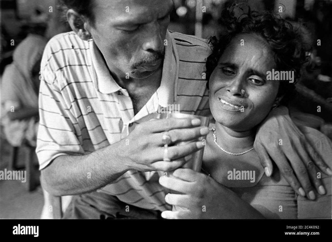 A family grieving Stock Photo - Alamy