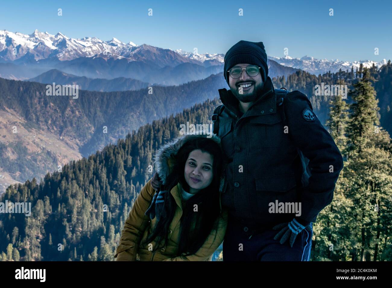 Narkanda, Himachal Pradesh, India; 28-Dec-2018; posing with the ...