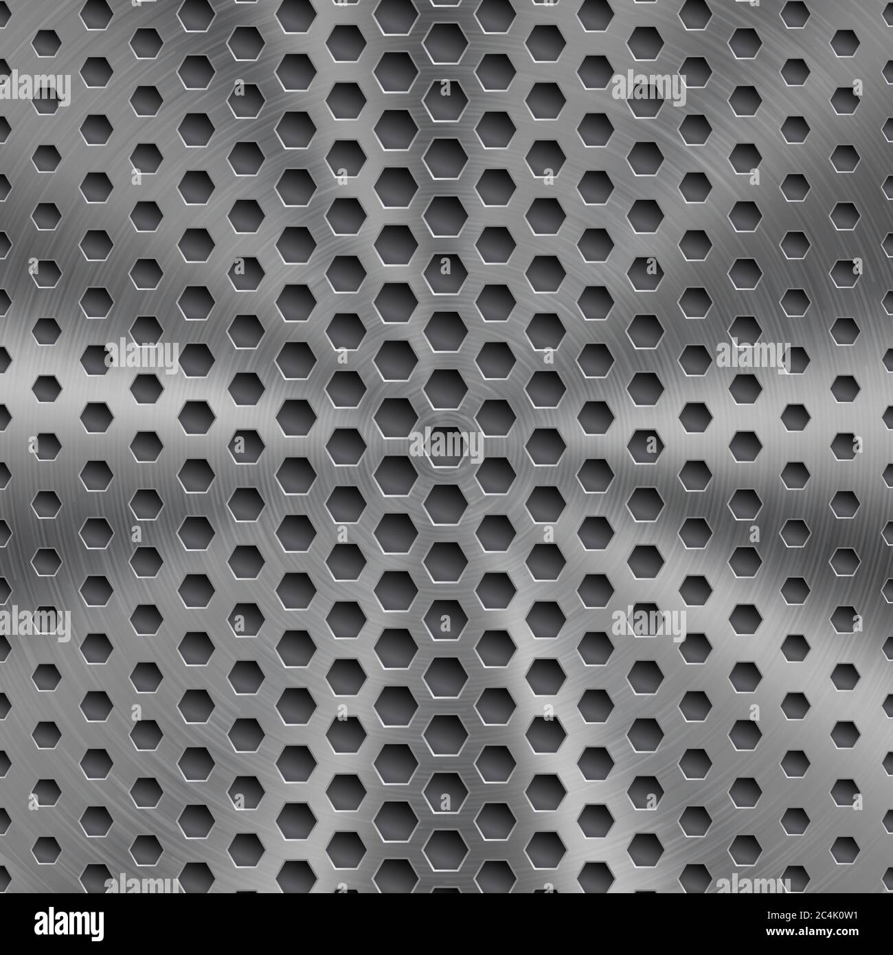 Abstract shiny metal background in silver color with circular brushed ...