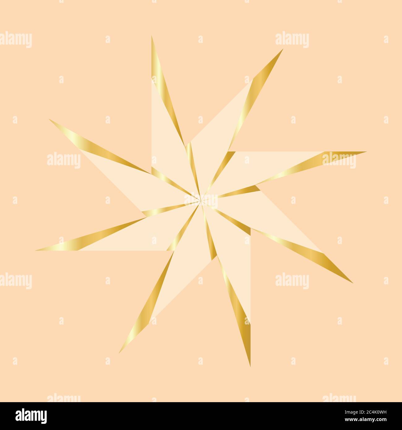 vector gold octal-star designed in adobe illustrator for print,RGB mode ...