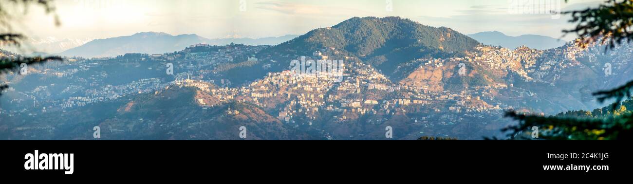 The city of Shimla as seen from Chail Stock Photo - Alamy