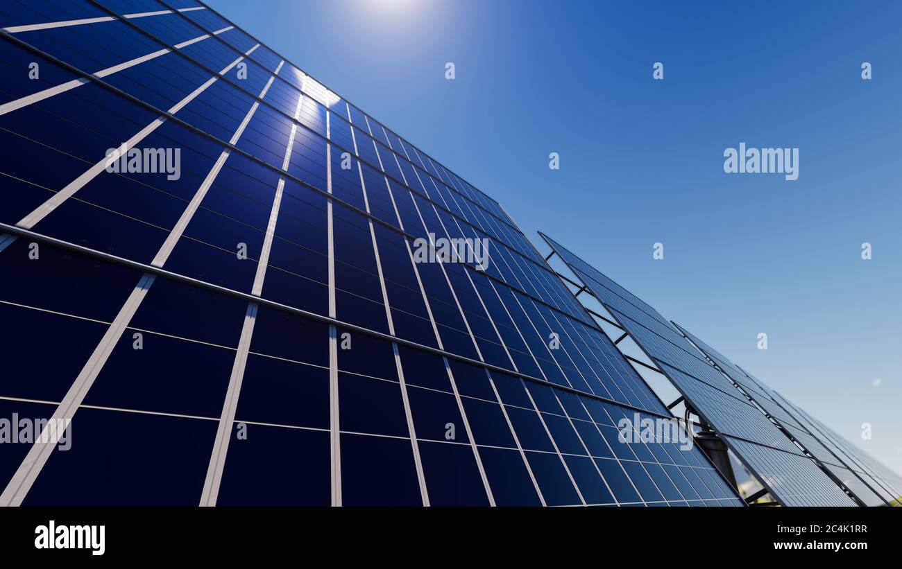Solar farm clouds reflection hi-res stock photography and images - Alamy