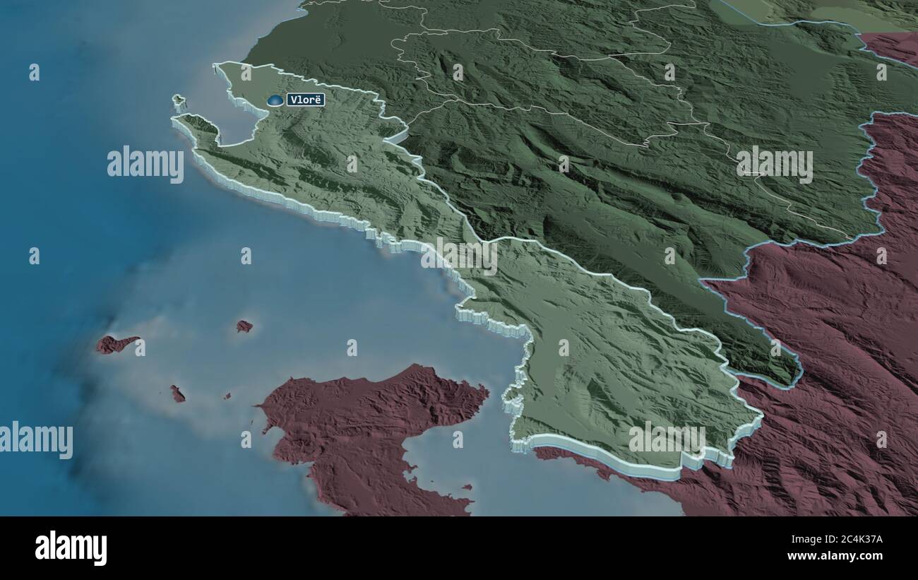 Vlora map hi-res stock photography and images - Alamy